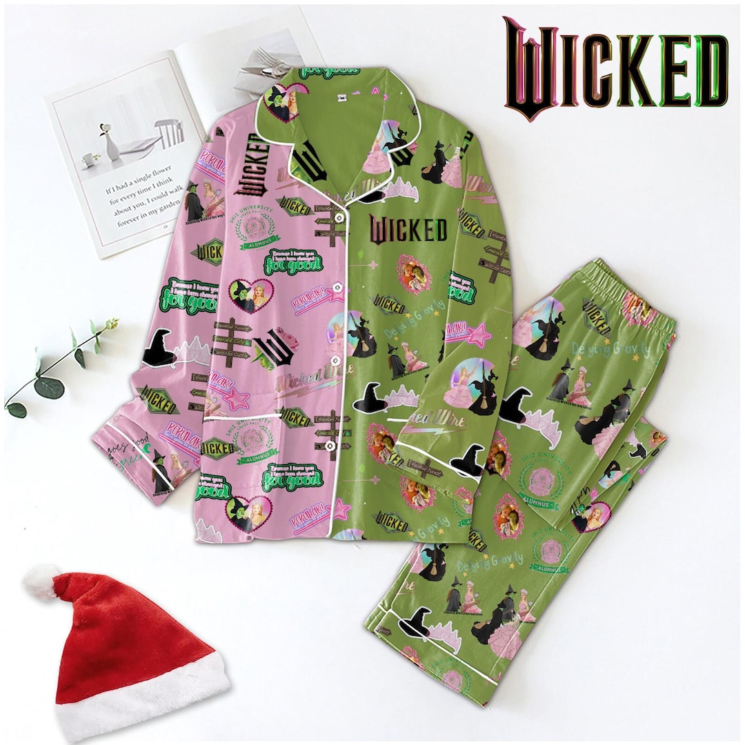 Wicked Musical Pajamas, Wizard of Oz Women Pajama, Changed for Good Sleepwear, Wicked Movie ...