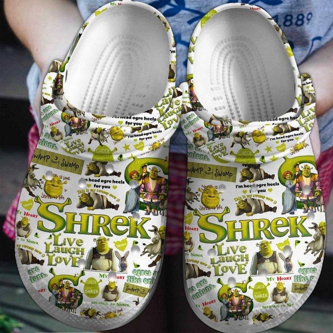Shrek Disney Shoes, Shrek and Fiona Casual Shirt, Green Monster Shoes ...