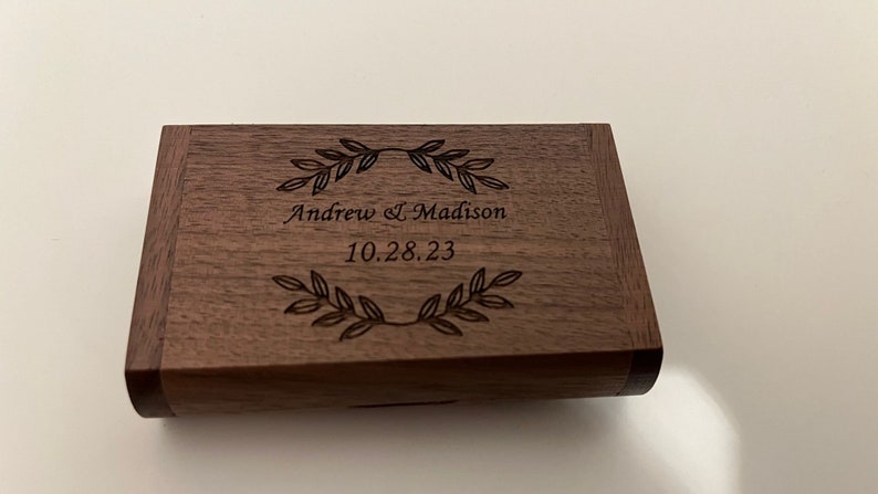 Custom Engraved USB Flash Drive Wedding Memory Box Gift USB Keepsake ...