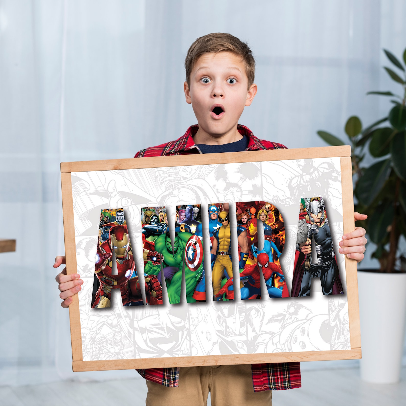 Custom MARVEL NAME Print |superhero Character Posters Avenger Digital ...