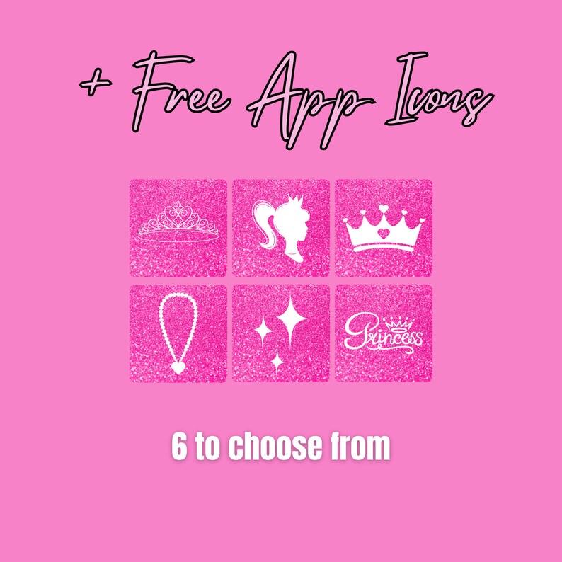 Pink Glitter Princess Theme: Ios App Icons, Widgets, Wallpapers ...