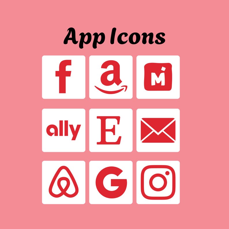 Cherry Baby App Icon Pack: Ios Theme (digital Download) - Etsy