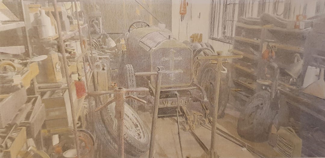 Brooklands Garage, Pencil Drawing - Etsy