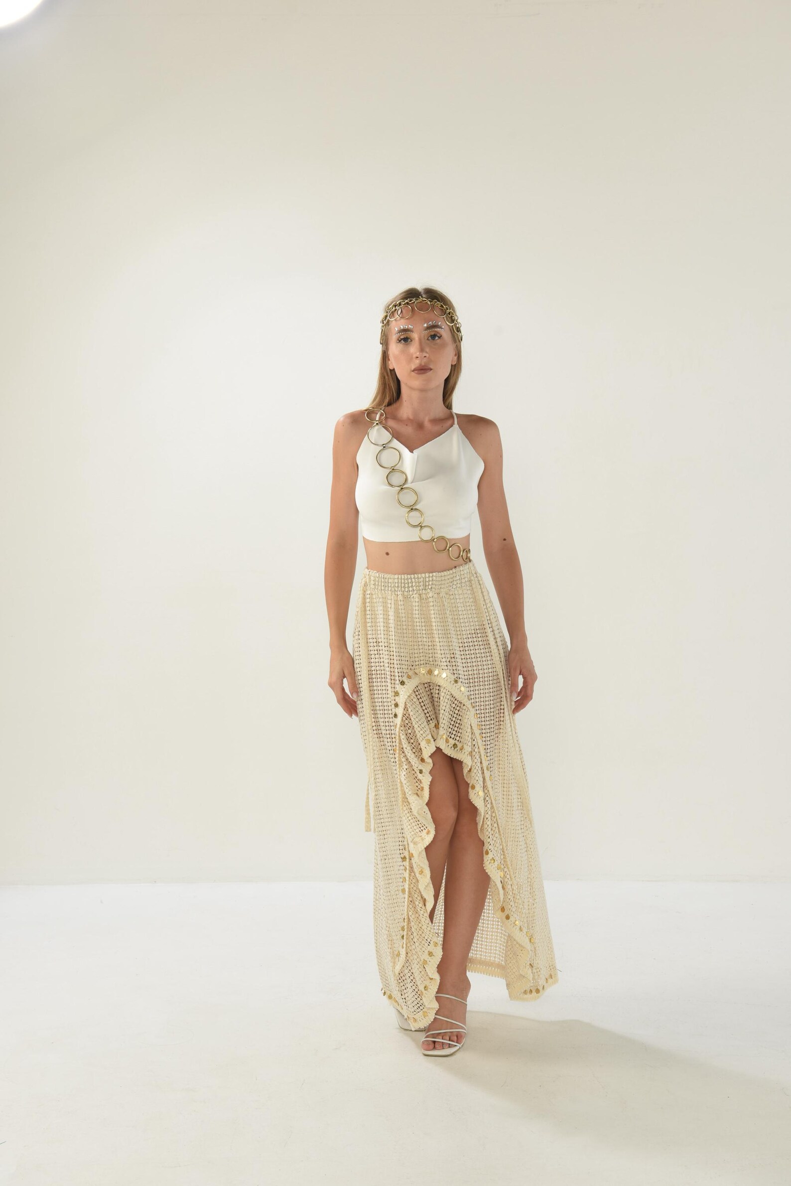 Pareo Ruffled Skirt Handmade High-low Boho Style - Etsy