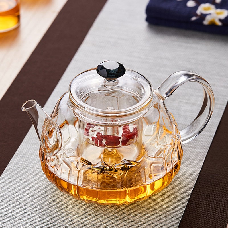 Glass Steaming Teapot | Flower Teapot | Household High Temperature ...