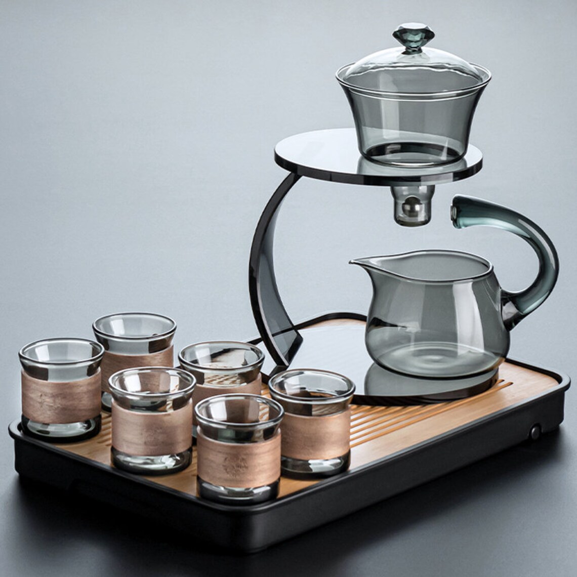 Glass Kung Fu Tea Set Glass Automatic Tea Set Creative Magnetic Tea Set ...