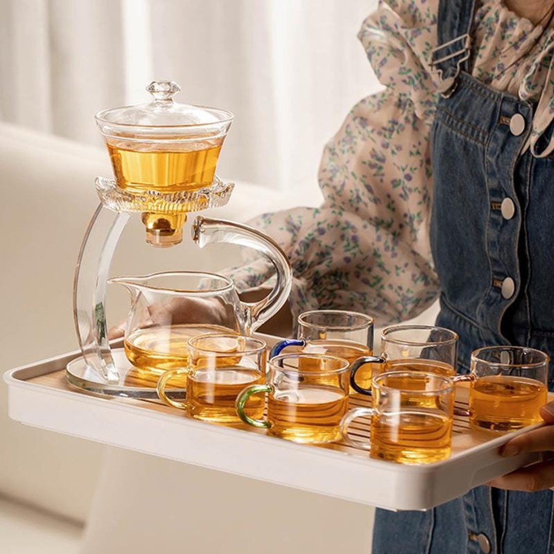 Transparent Glass Tea Set High Temperature Resistant Glass Teapot ...