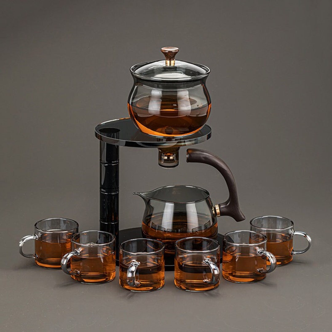 Glass Automatic Tea Set Glass Tea Set Creative Magnetic Induction Tea ...
