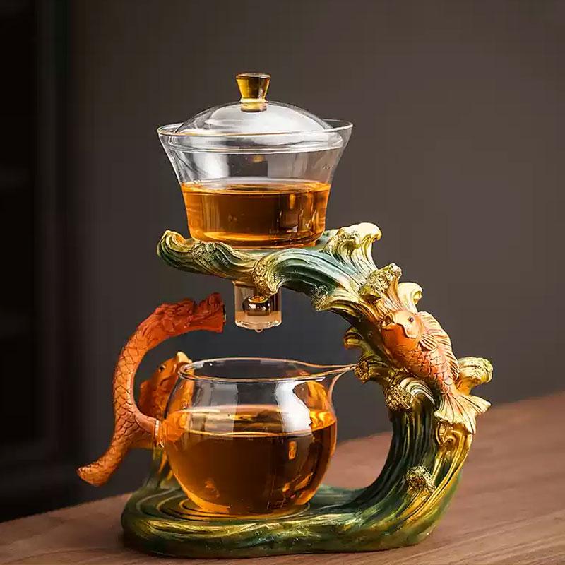 Creative Glass Automatic Tea Set Glass Kung Fu Tea Set Magnetic Tea ...
