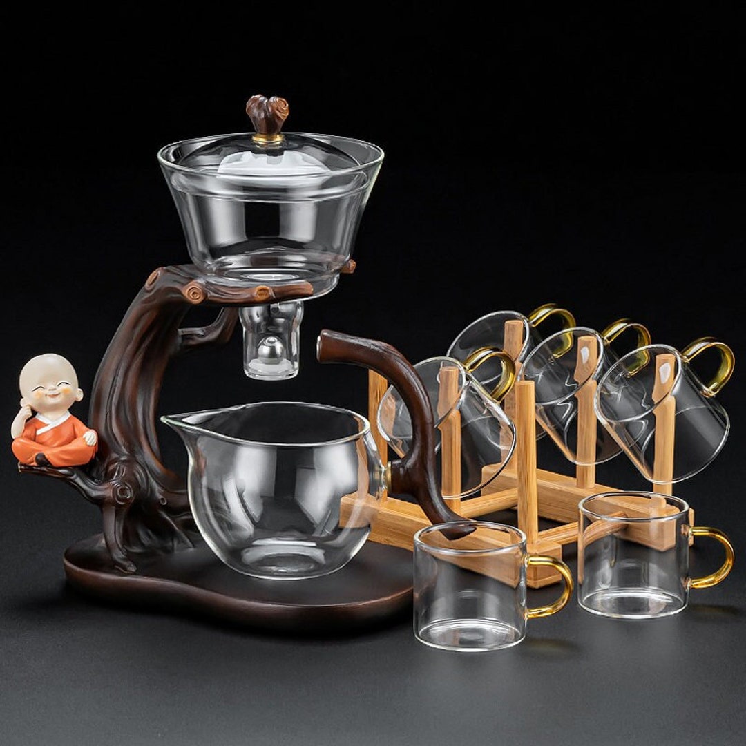 Glass Automatic Tea Set | Home Kung Fu Tea Set | Magnetic Tea Making ...