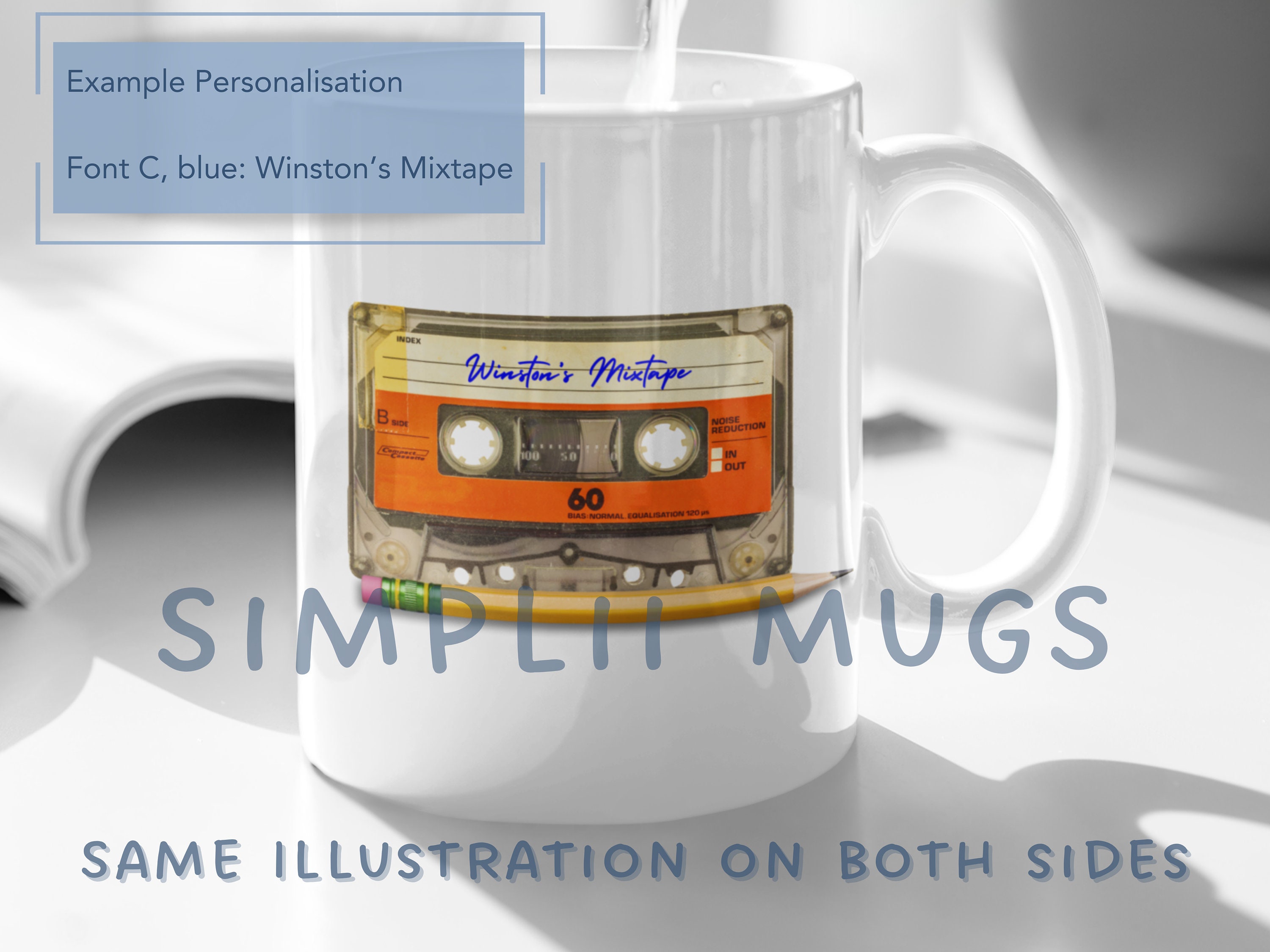 Custom Mixtape With Pencil | Personalised Mixtape | Personalised Gift ...