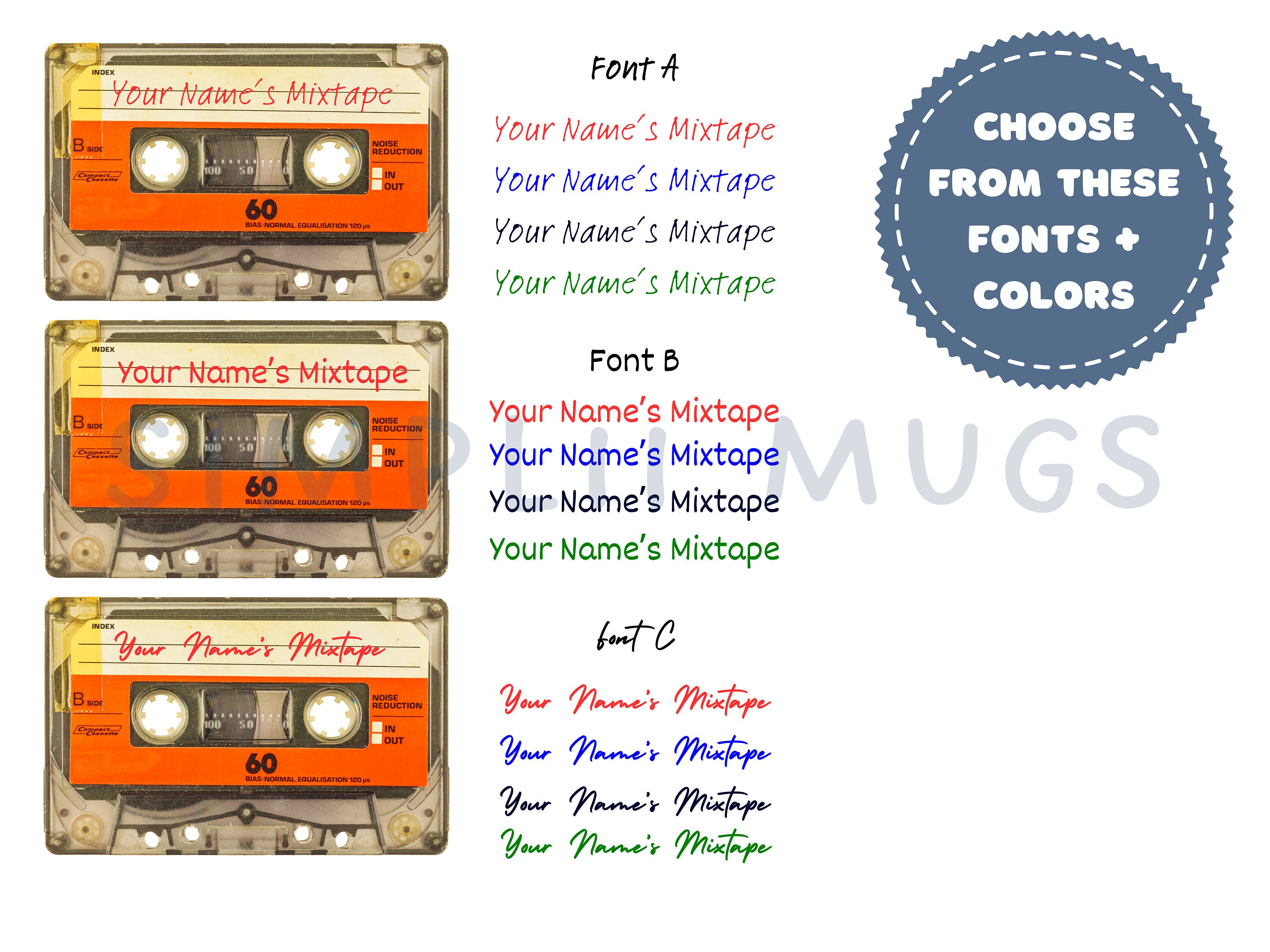 Custom Mixtape With Pencil | Personalised Mixtape | Personalised Gift ...
