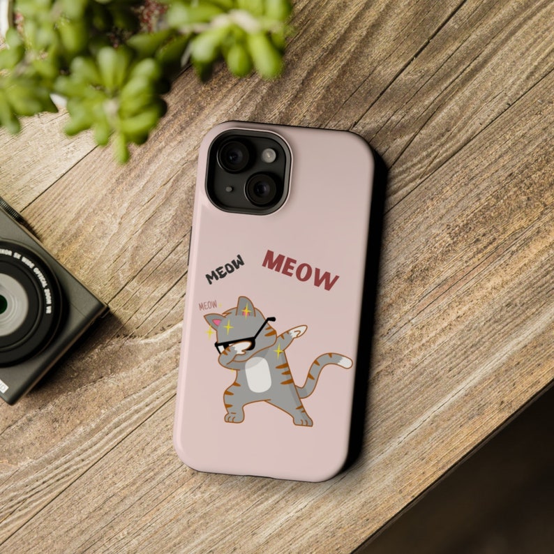 Cat Dab Magsafe Compatible iPhone Case Matte Finish Cat Mom Cat Dad Cat ...