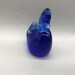 Vintage Blue Glass Duck Ornament Cobalt Crystal Duck Figurine Crystal ...