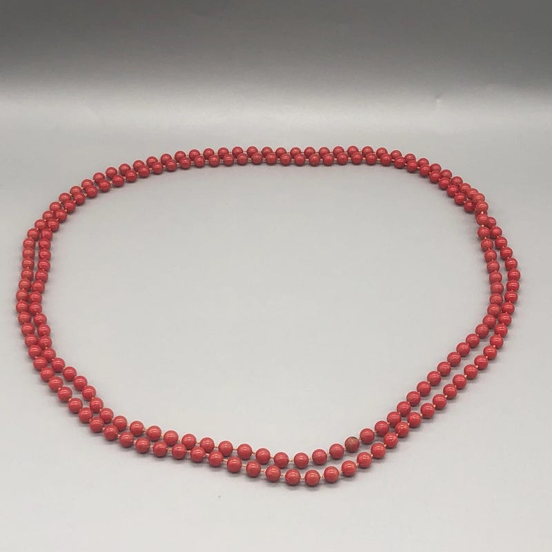 Red Bead Necklace - Etsy