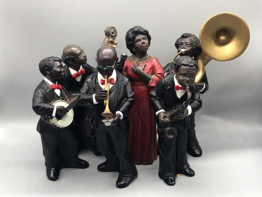 Vintage Enesco All That Jazz Band Figurines Enesco All That Jazz Musician Ornaments Vintage ...