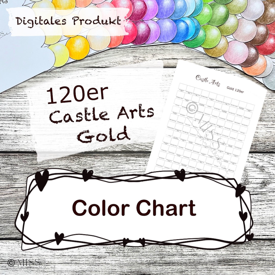 120 Castle Arts Gold Color Chart PDF Download - Etsy
