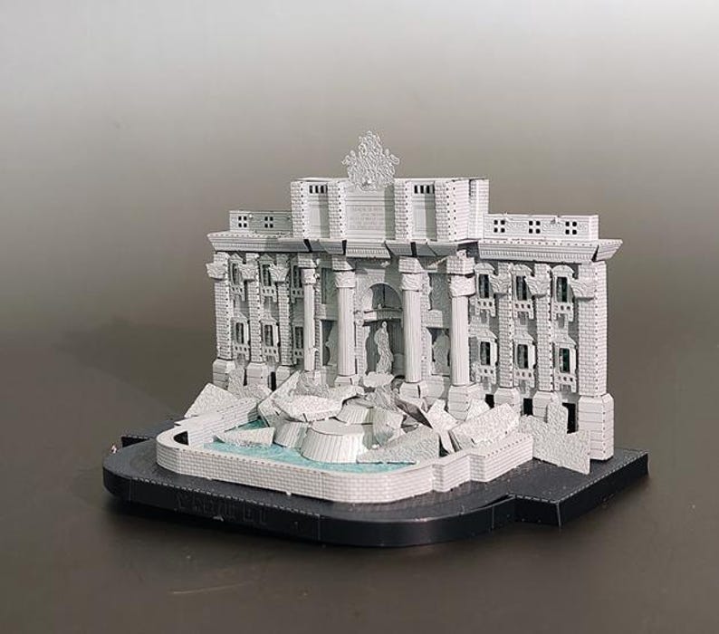 The Trevi Fountain 3D Jigsaw - DIY Metal Model Kit, Rome Fontana Di ...