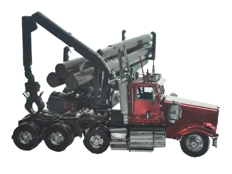 Timber Truck Metal Model Kit Log Tractor Log Transport 3D Puzzle Craft ...