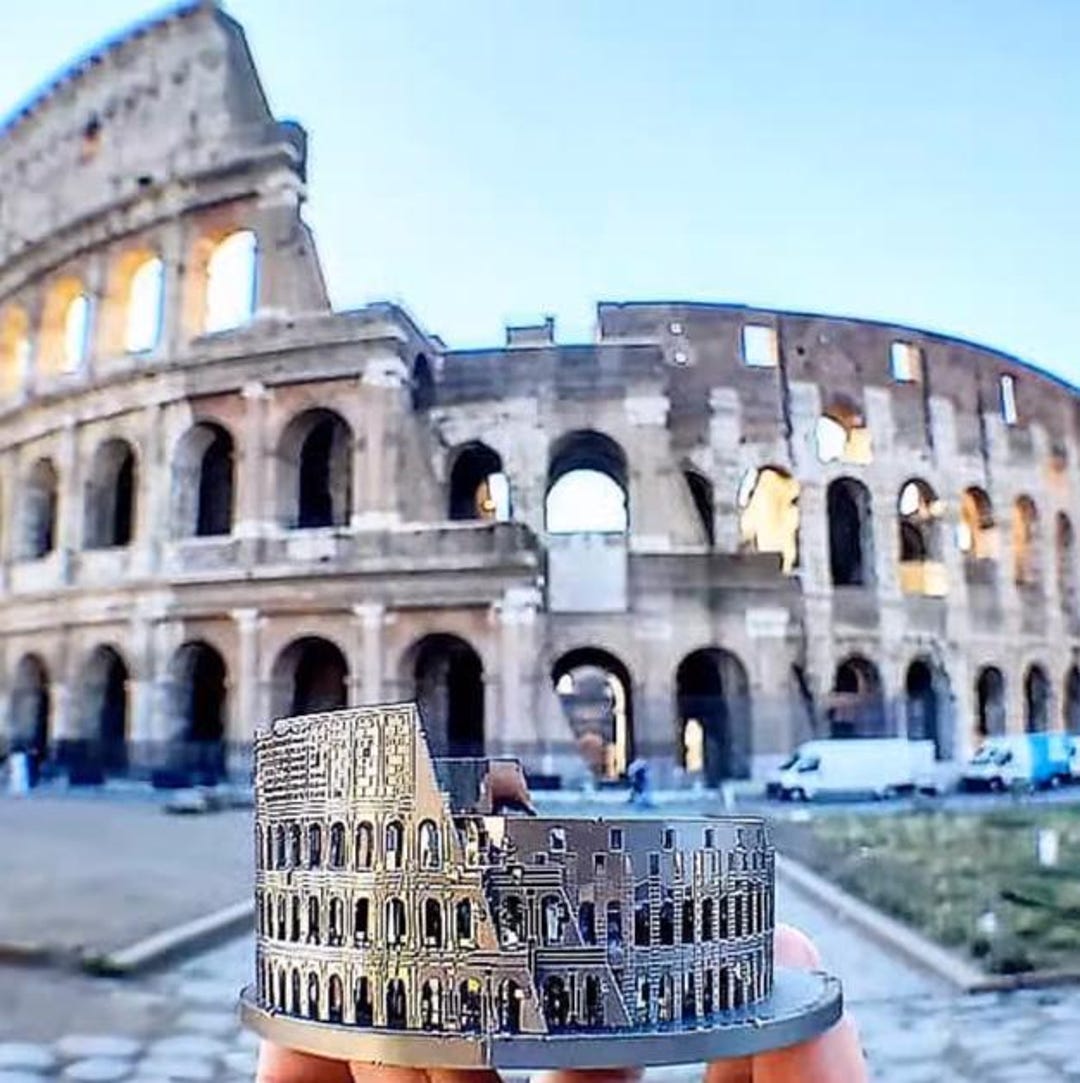 Colosseum in Roman, Italy Metal Model Kit 3D Puzzle Craft Gift Laser ...