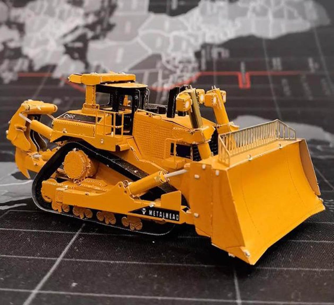 Dozer Dump Truck Excavator Metal Model Kit Bulldozer Dozer With 3D ...