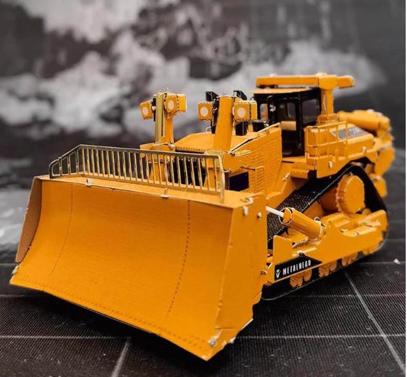 Dozer Dump Truck Excavator Metal Model Kit Bulldozer Dozer With 3D ...