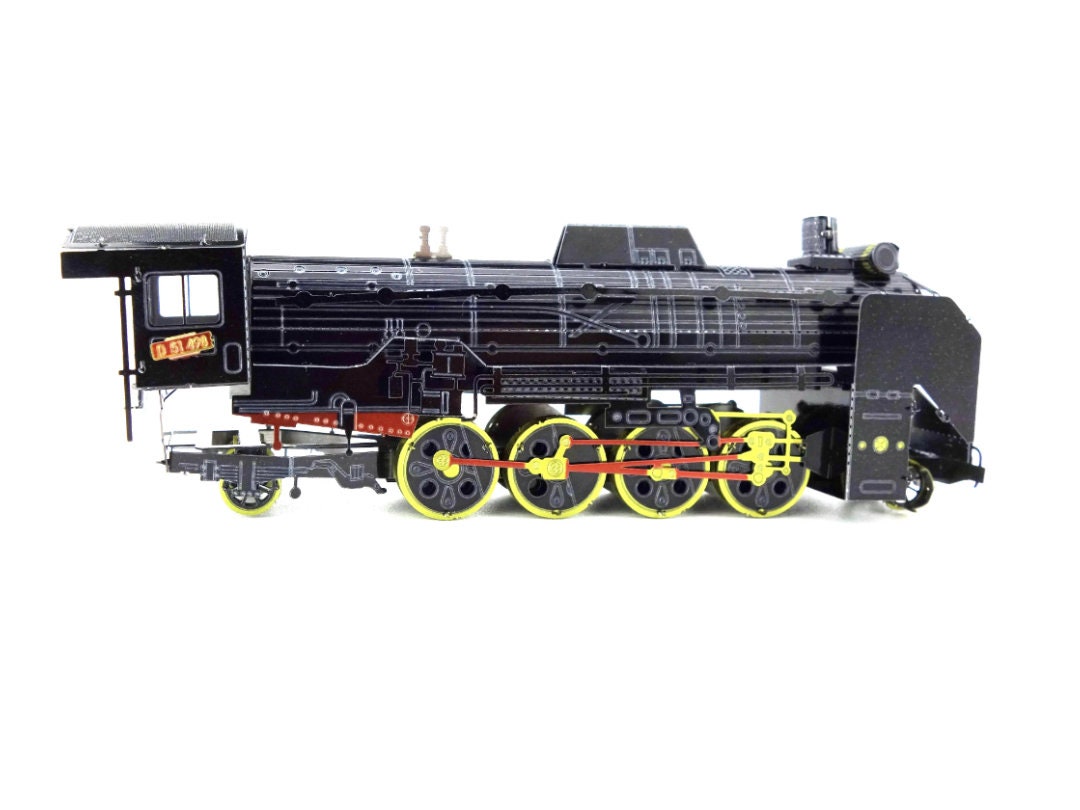 D51 Steam Locomotive Metal Model Kit 3D Puzzle Craft Gift Laser Cut Puzzles Handmade Jigsaw ...