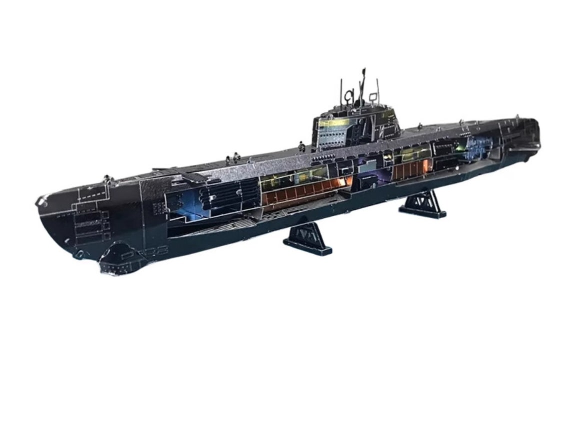DIY 3D Submarine Puzzle Kit - Precision Laser Cut Metal Model, Engaging ...