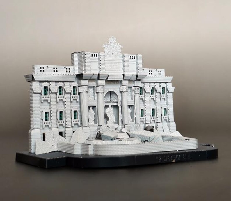The Trevi Fountain 3D Jigsaw - DIY Metal Model Kit, Rome Fontana Di ...