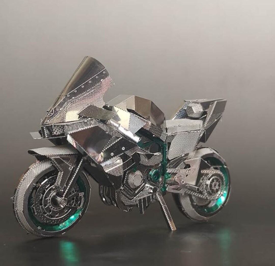 Kawasaki Ninja Motor Bike Metal Model Kit 3D Puzzle Craft Gift Laser ...