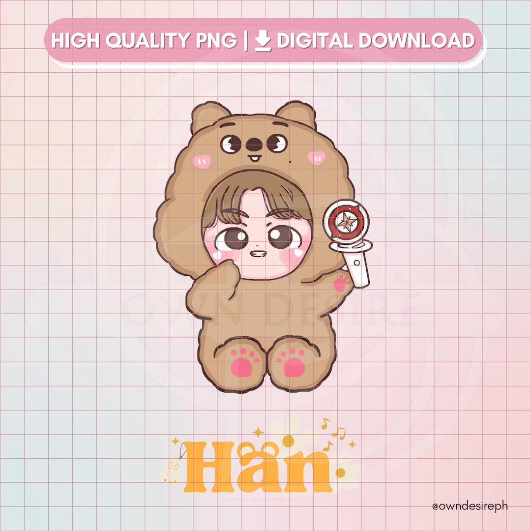 Stray Kids Png Vector File, Han, Cute Skzoo Cricut Digital Kpop ...