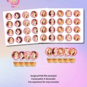 Personalized TWICE Birthday Cake Topper & Cupcake Toppers (digital ...
