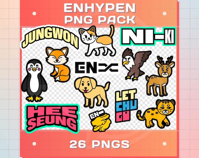 100 Enhypen Digital Stickers Pack Kpop Sticker Set Enhypen Labels ...