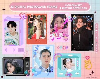 Kpop Photocard Frame: Pastel Deco PNG Template (digital Download) - Etsy