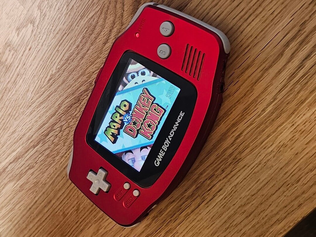 GBA Custom Game Boy Advance New Backlit Screen red - Etsy