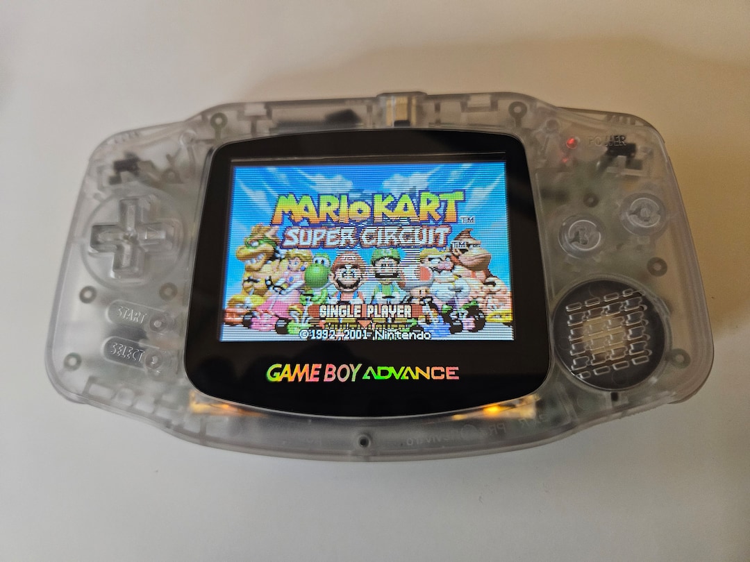 GBA - Clear Game Boy Advance - New Backlit Screen - Etsy