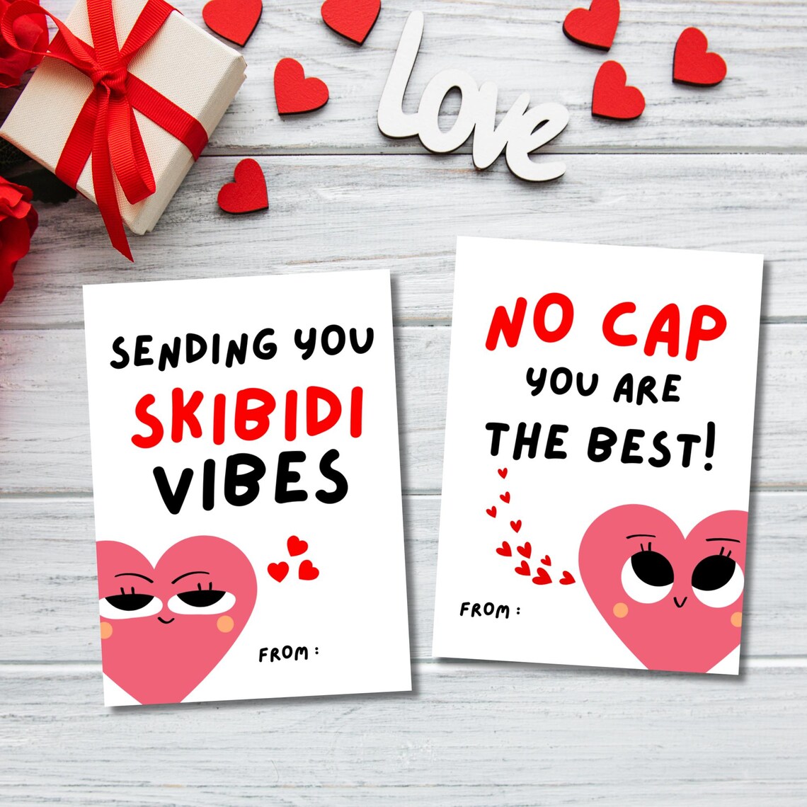 Slang Kids Valentine's Day Cards, Funny Printable Classroom Valentine ...