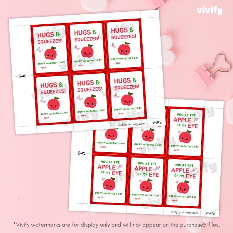 Printable Applesauce Pouch Valentine Tags: Classroom Valentines (PDF ...