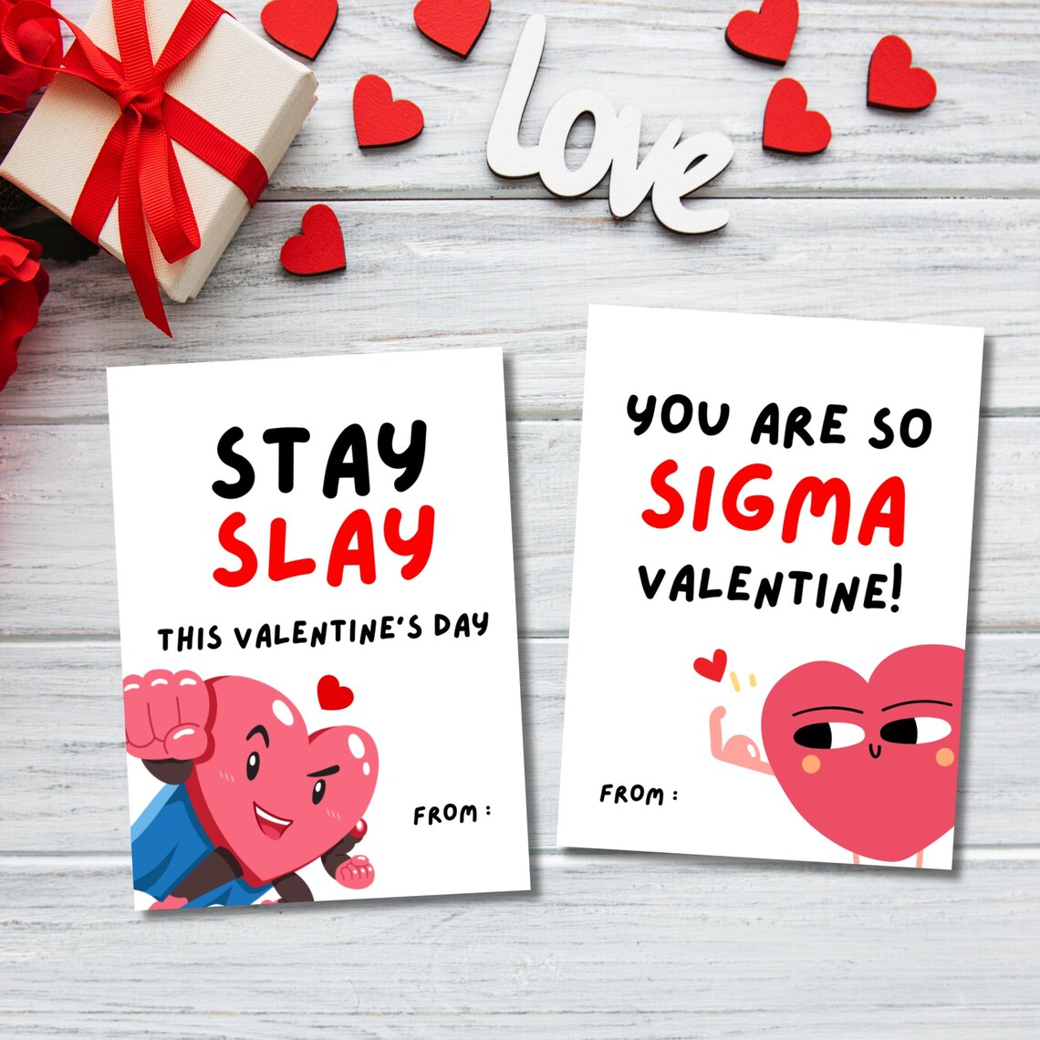 Slang Kids Valentine's Day Cards, Funny Printable Classroom Valentine ...