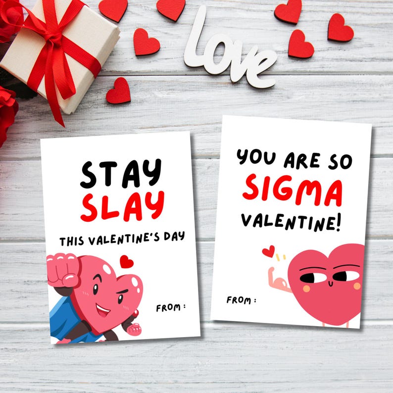 Slang Kids Valentine's Day Cards, Funny Printable Classroom Valentine ...