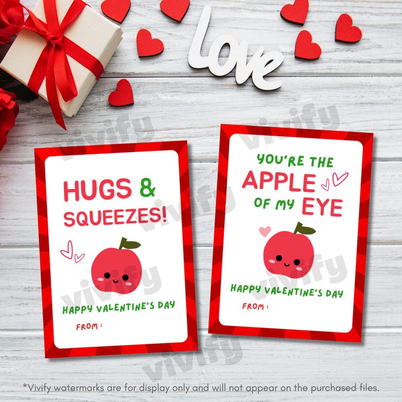 Printable Applesauce Pouch Valentine Tags: Classroom Valentines (PDF ...
