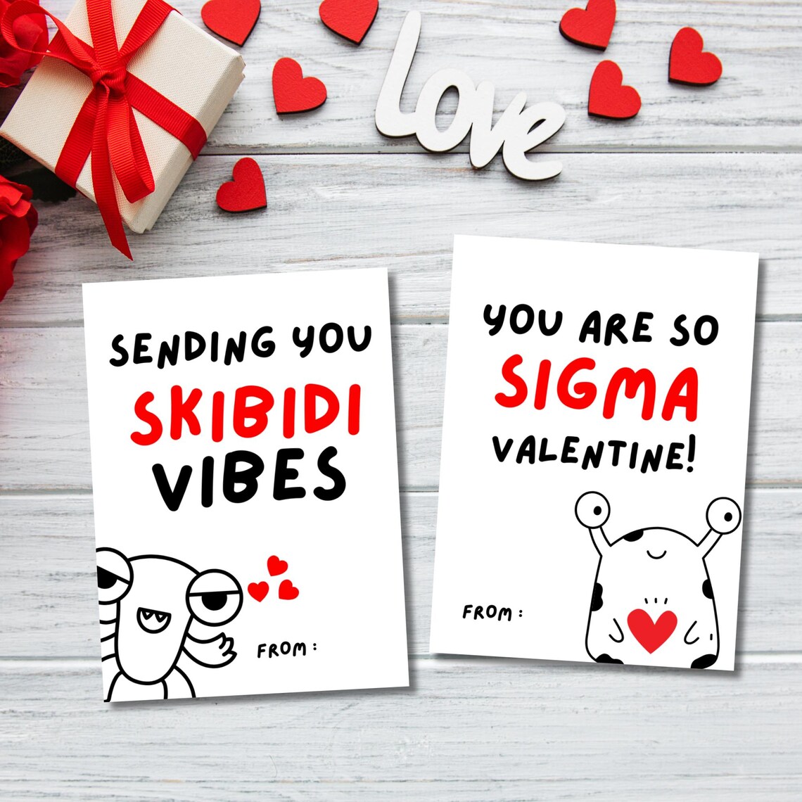 Slang Kids Valentine's Day Cards, Funny Printable Classroom Valentine ...