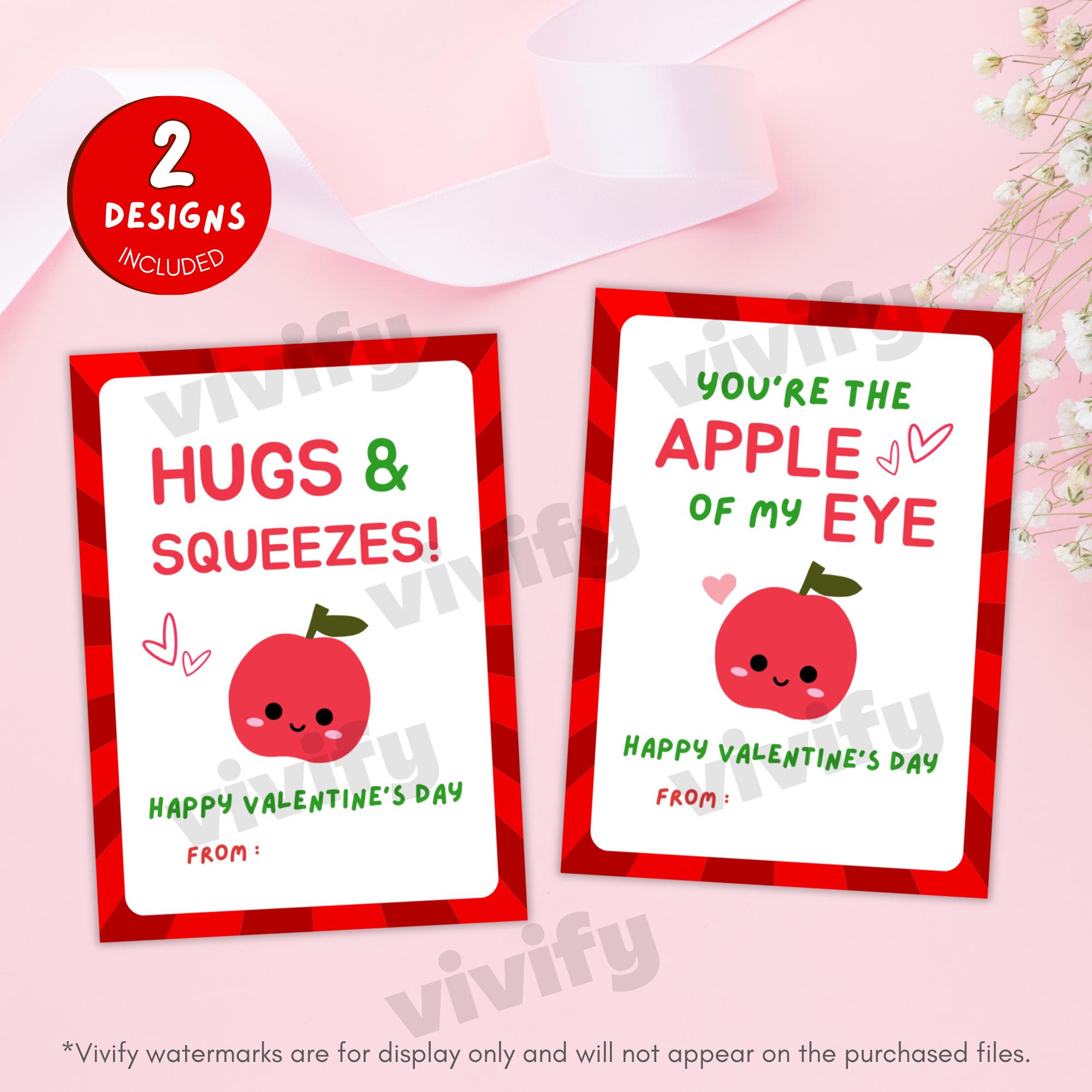 Printable Applesauce Pouch Valentine Tags: Classroom Valentines (PDF ...