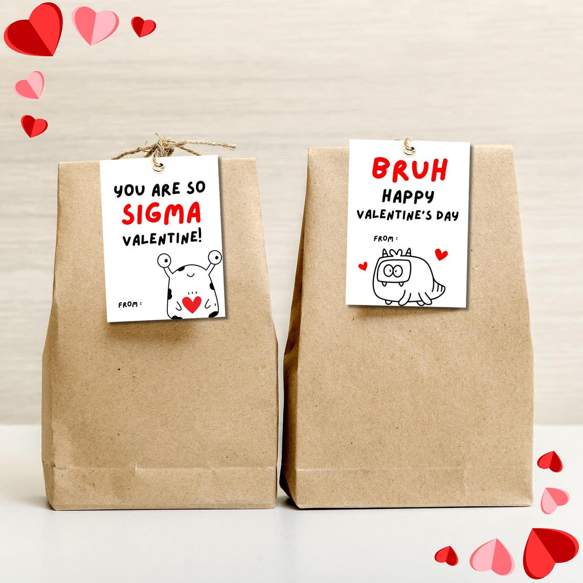 Slang Kids Valentine's Day Cards, Funny Printable Classroom Valentine ...