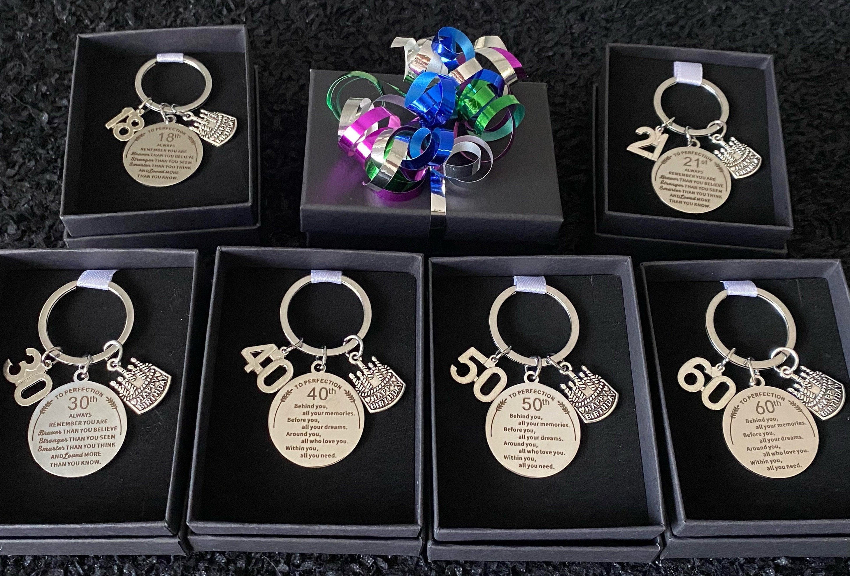 Special Birthday Keyring 18th 21st 30th 40th 50th 60th Present ...