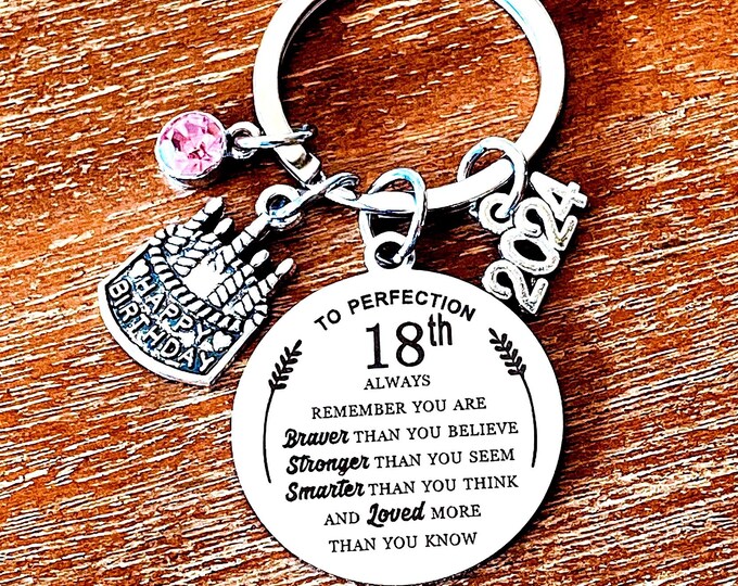 16 Year Old Girl Birthday Keychain, Personalised Gift for 16th Birthday ...