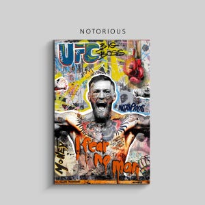 Conor Mcgregor Notorious Canvas Print - MMA Fighter Wall Art - Etsy