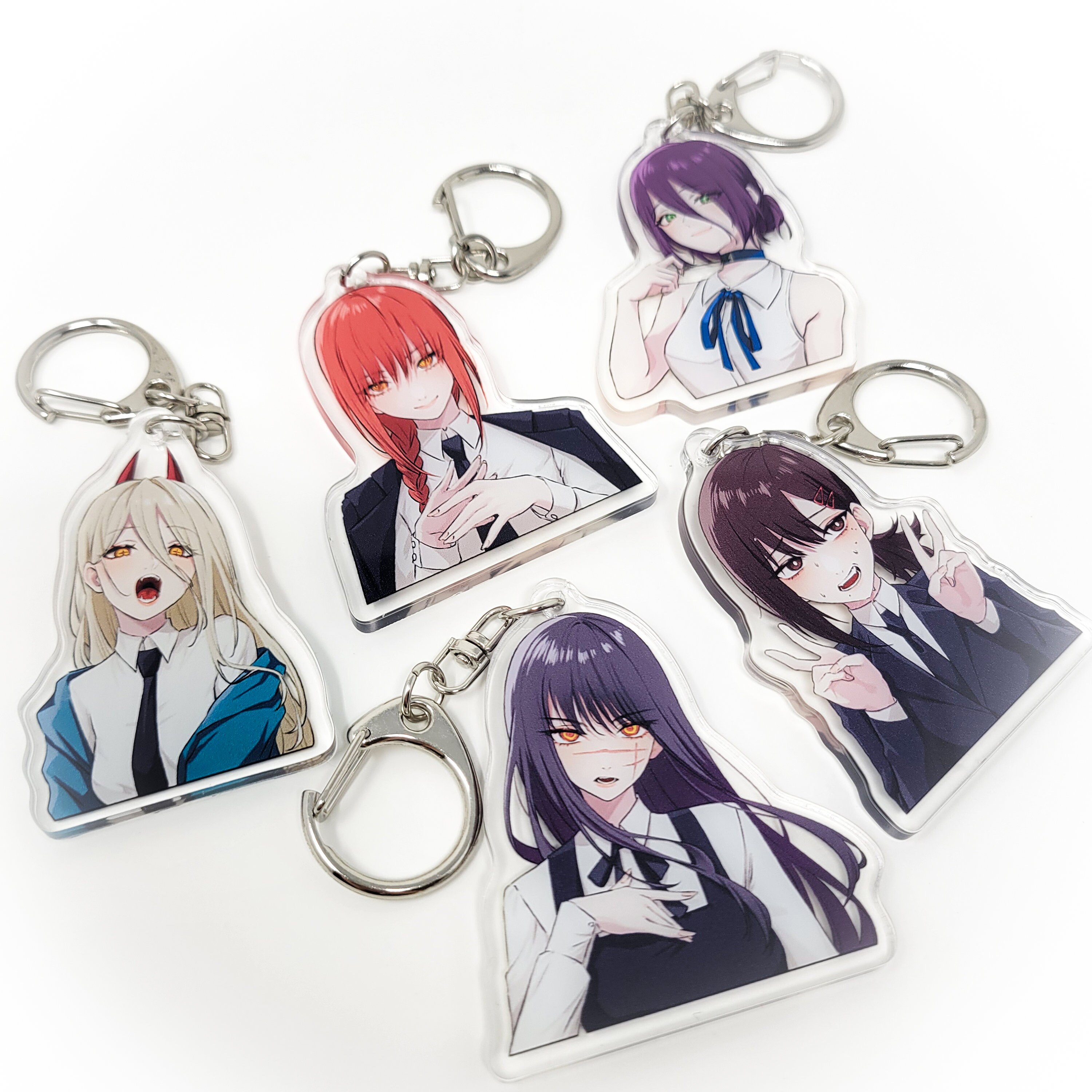 Chainsaw Man Keychain Power Makima Reze Yoru Asa Kobeni - Etsy