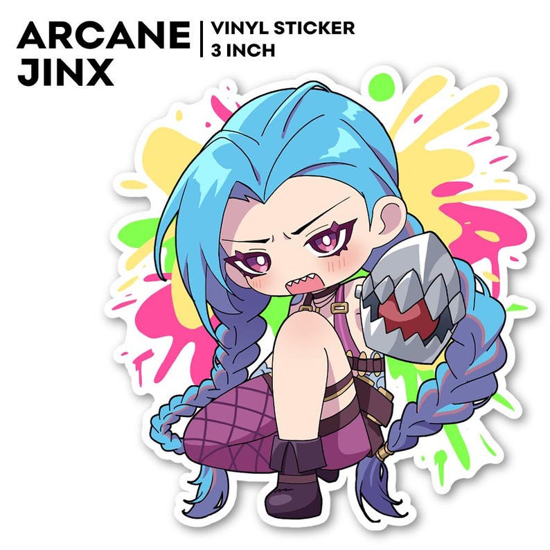 Arcane Holographic Stickers - Jinx Caitlyn Vi - Etsy