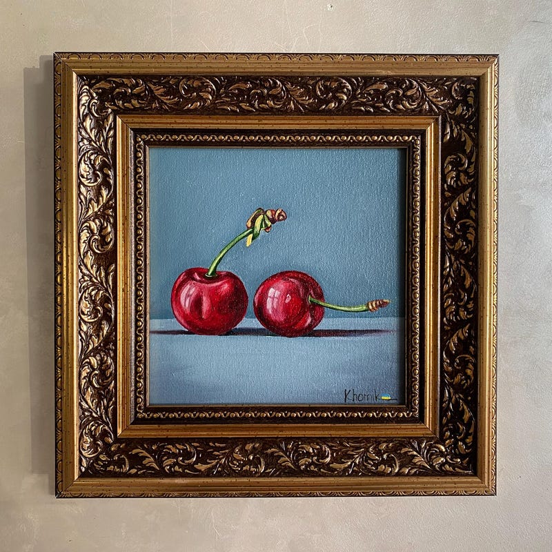 Cherry Painting - Etsy